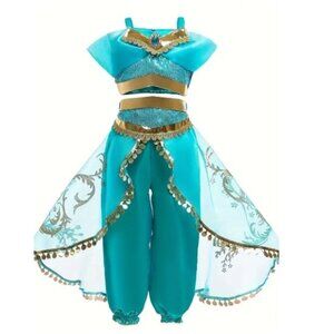 Costumes | Princess Jasmine Blue Outfit Girls Halloween Costume | Poshmark